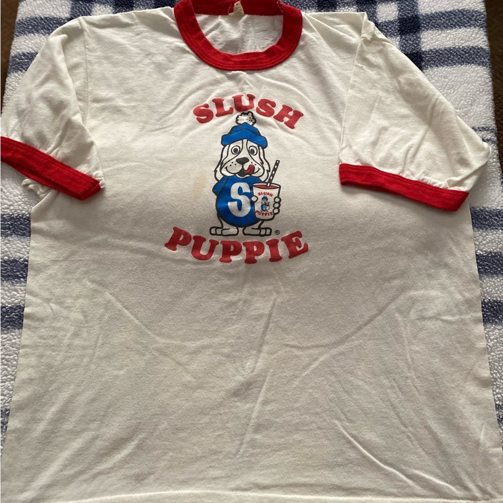 Extremely Rare 1980’s Single Stitch Ringer Slush Pupp… - Gem